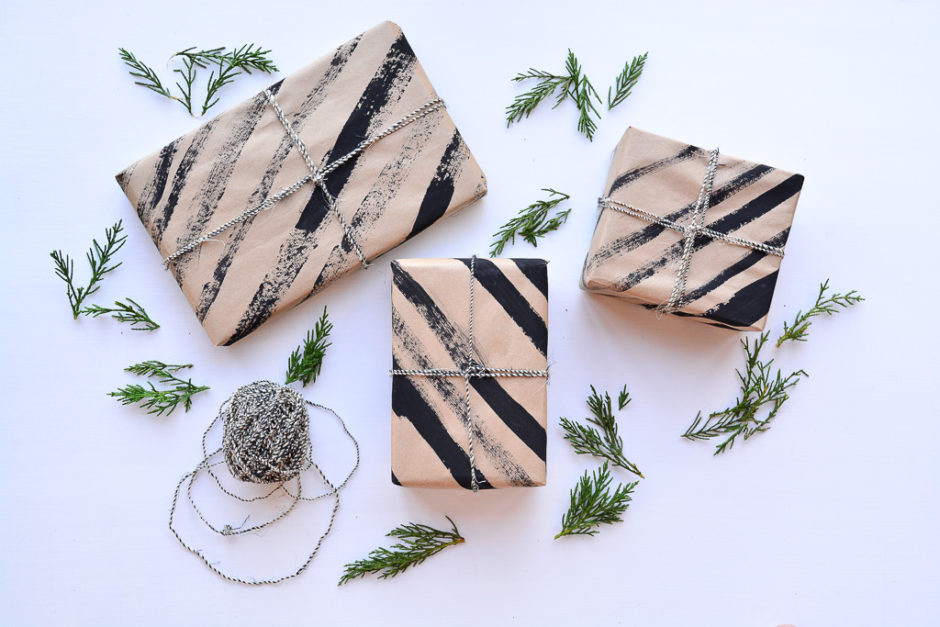 DIY PROJECT | Hand Painted Gift Wrap - Threadbare Cloak